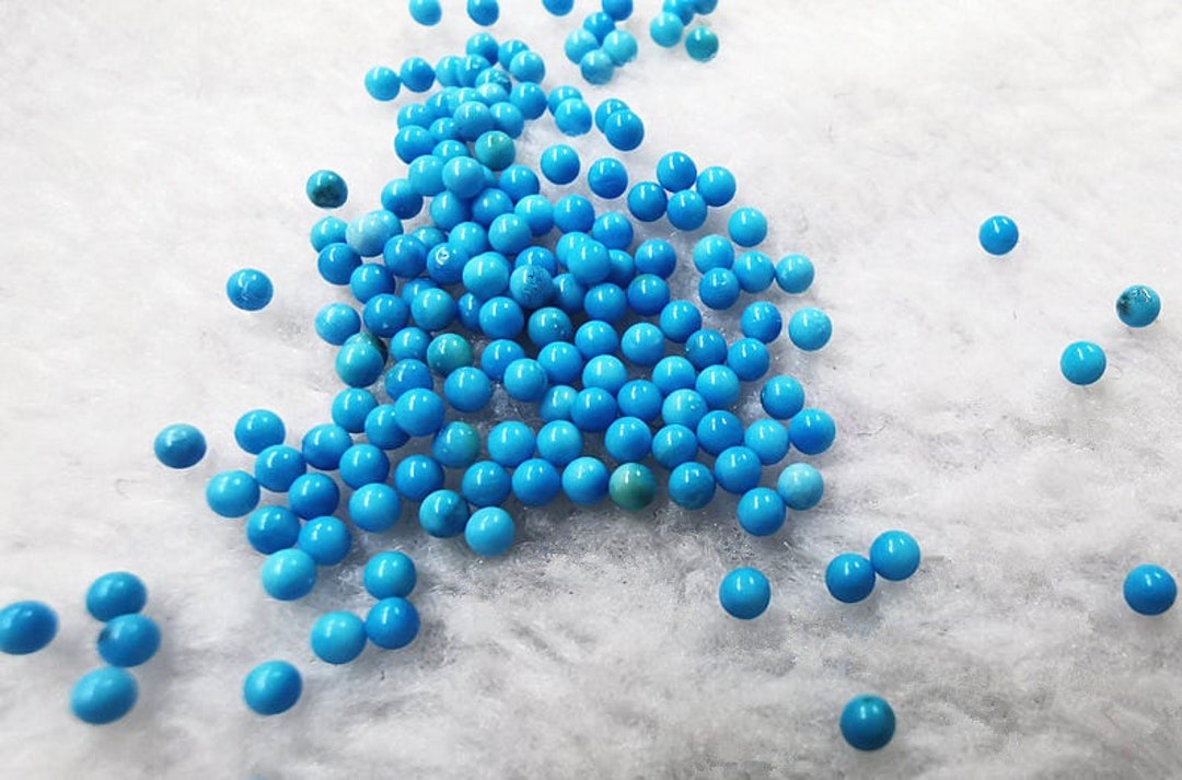 NO Hole Beads20pcs 2mm Pure Blue Sleeping Beauty Turquoise - Etsy