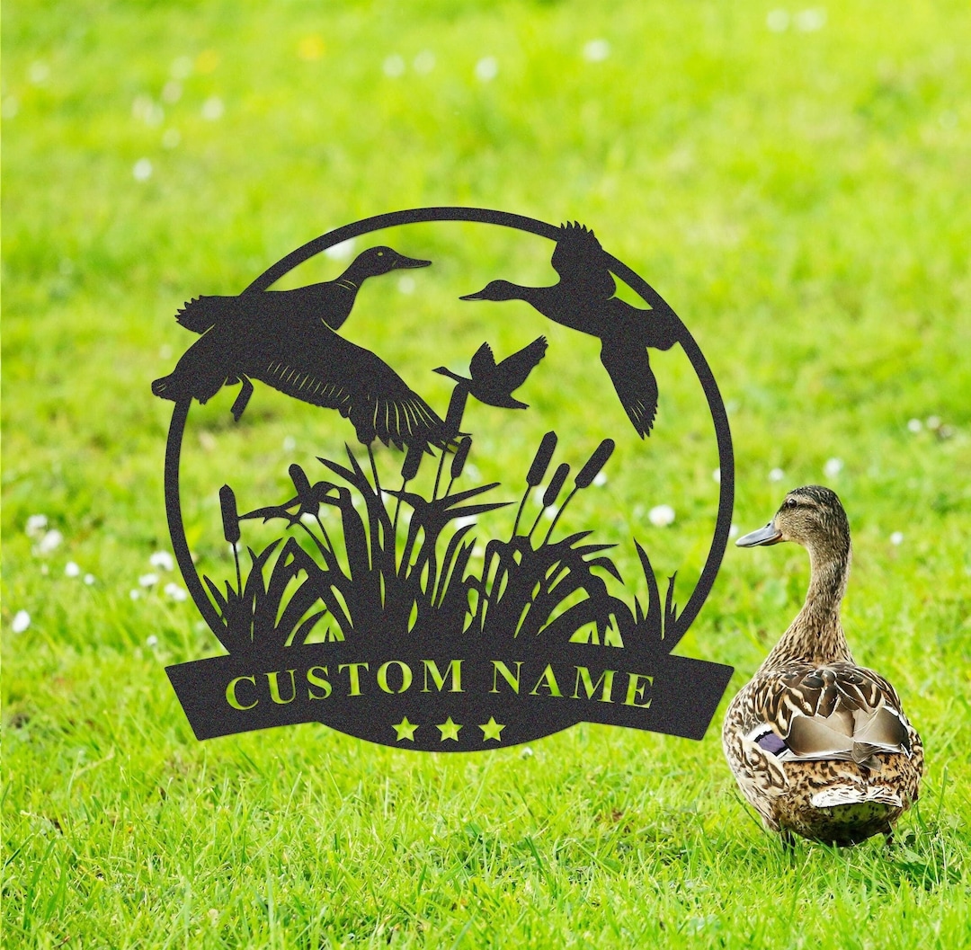 Personalized Duck Metal Sign,custom Duck Hunting Sign,duck Name Sign ...