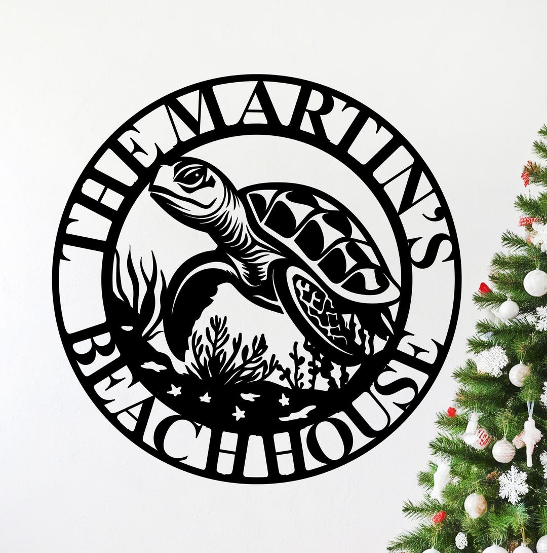 Customized Sea Turtle Wall Art,personalized Sea Turtle Metal Sign ...