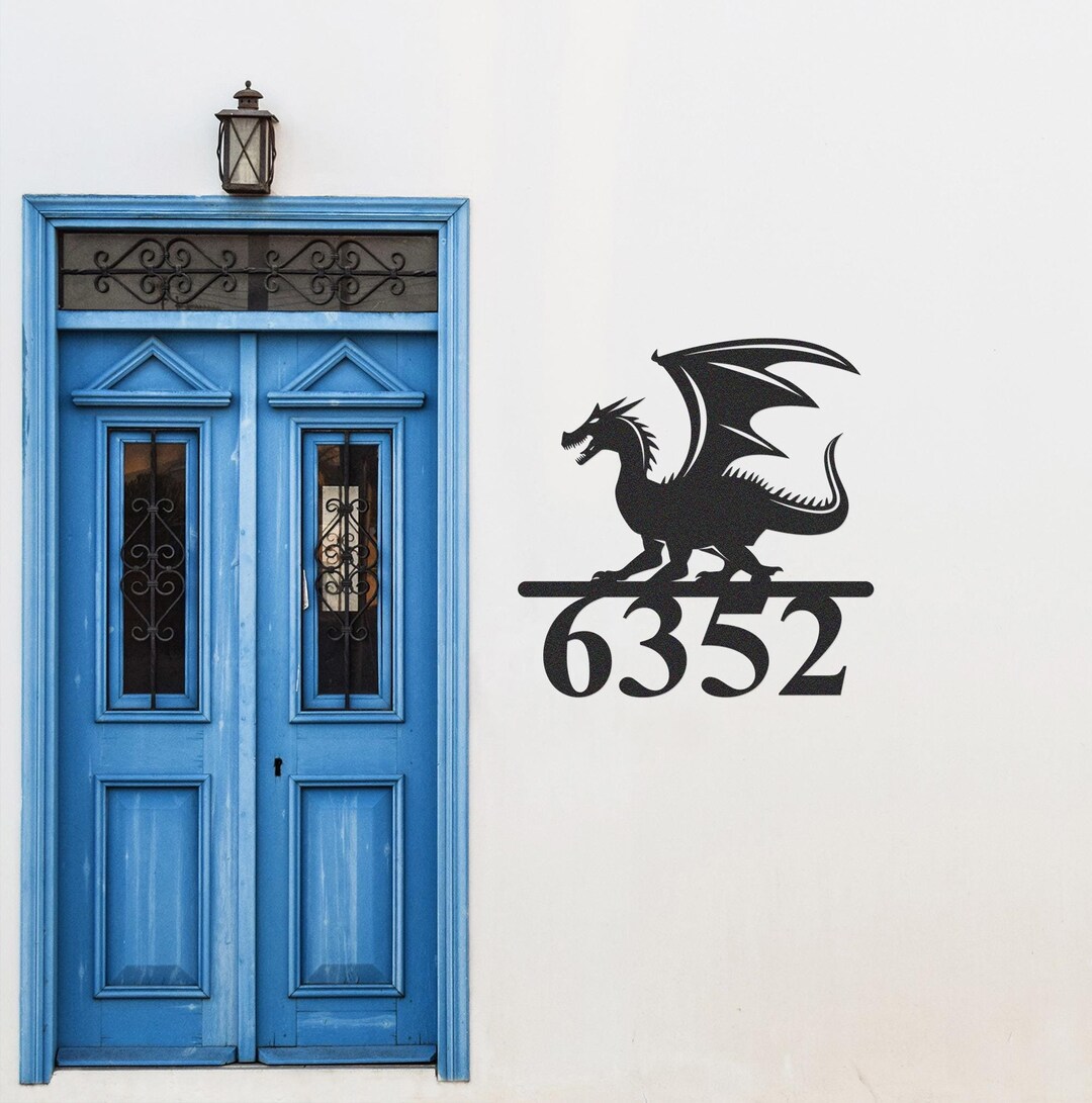 Custom Dragon Address Sign, Dragon House Number Sign,metal Address Sign ...