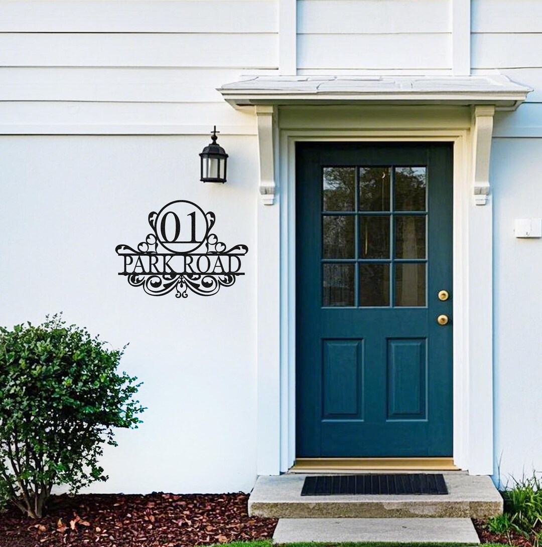 Custom Address Sign,house Number Sign,metal Address Sign,personalized ...