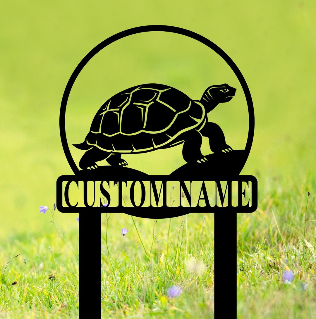 Custom Turtle Metal Sign,tortoise Memorial Metal Stakes,personalized ...