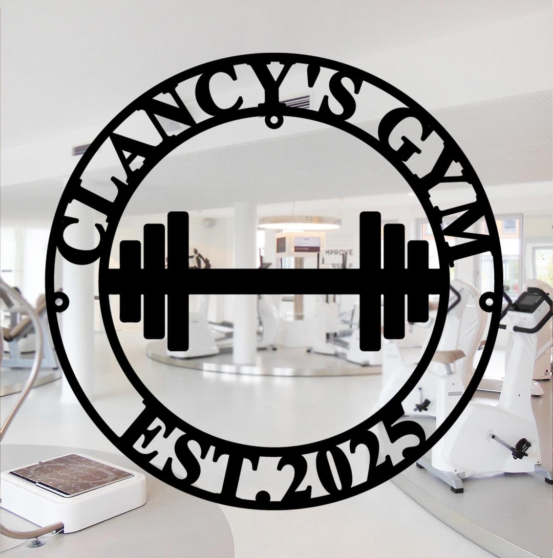 Home Gym Sign,custom Workout Metal Sign,powerlifting Sport Wall Art,gym ...