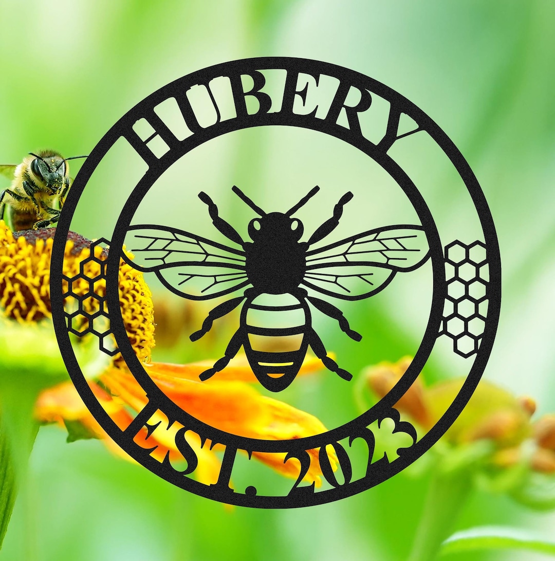 Custom Honeybee Metal Sign,personalized Bee Name Sign,honeybee Home ...