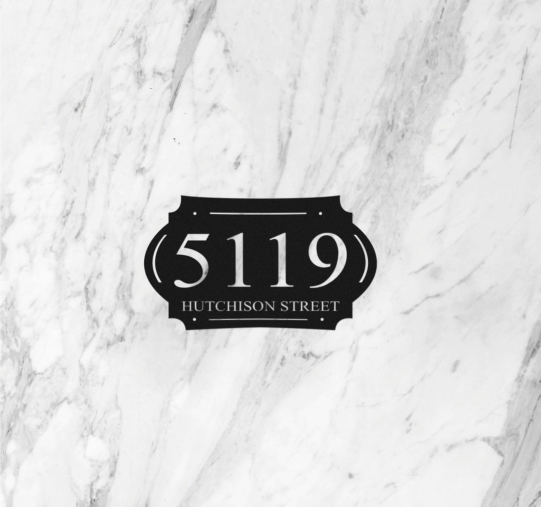 Custom House Number Sign ,personalized Metal Address Sign , Address ...