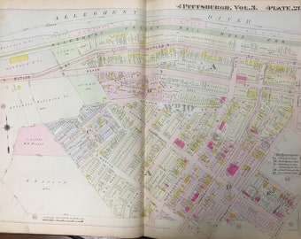 Home Décor Globes & Maps Home & Living ORIGINAL 1948 West Little River ...