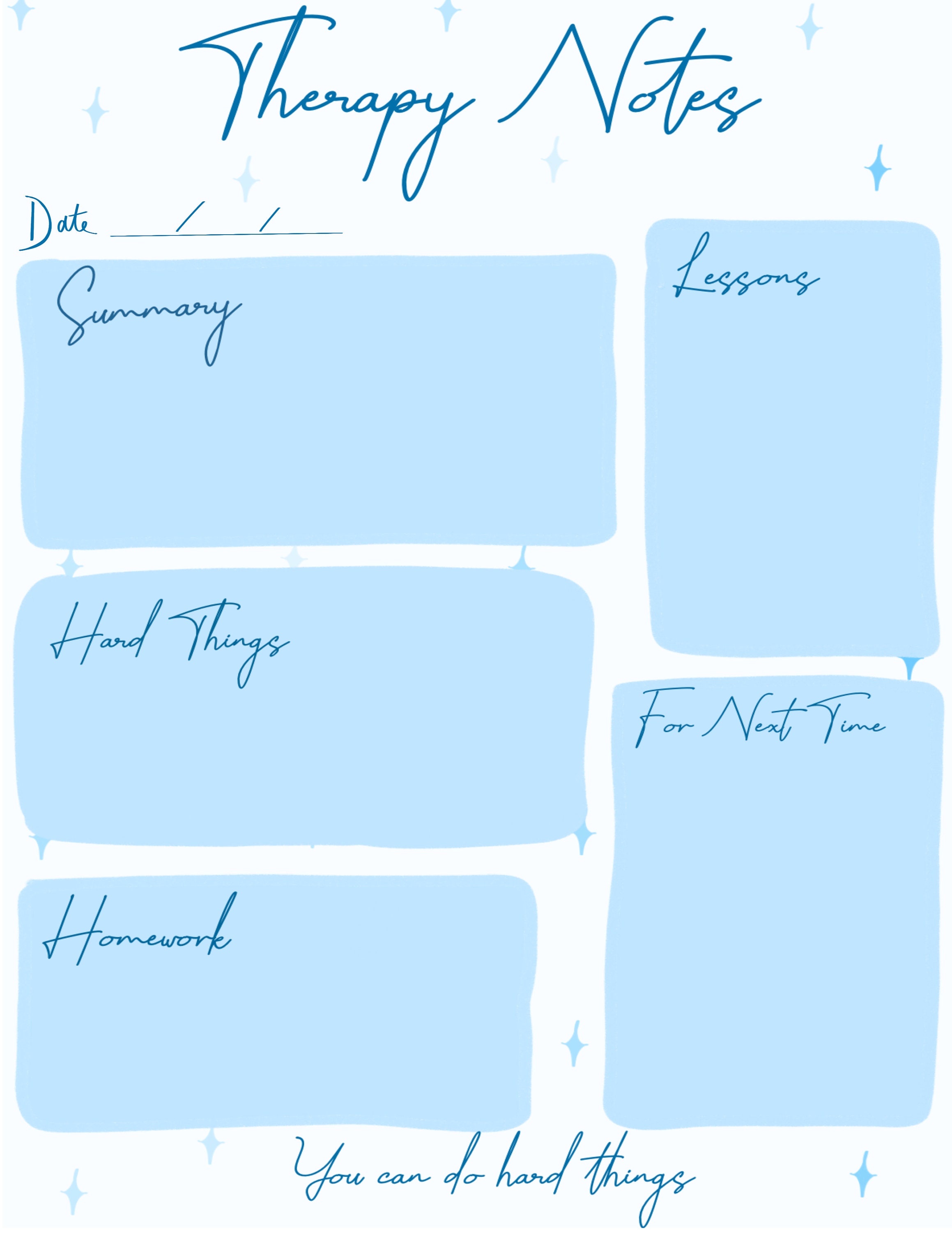 Therapy Notes Printable Therapy Journal Printable Download Therapy ...