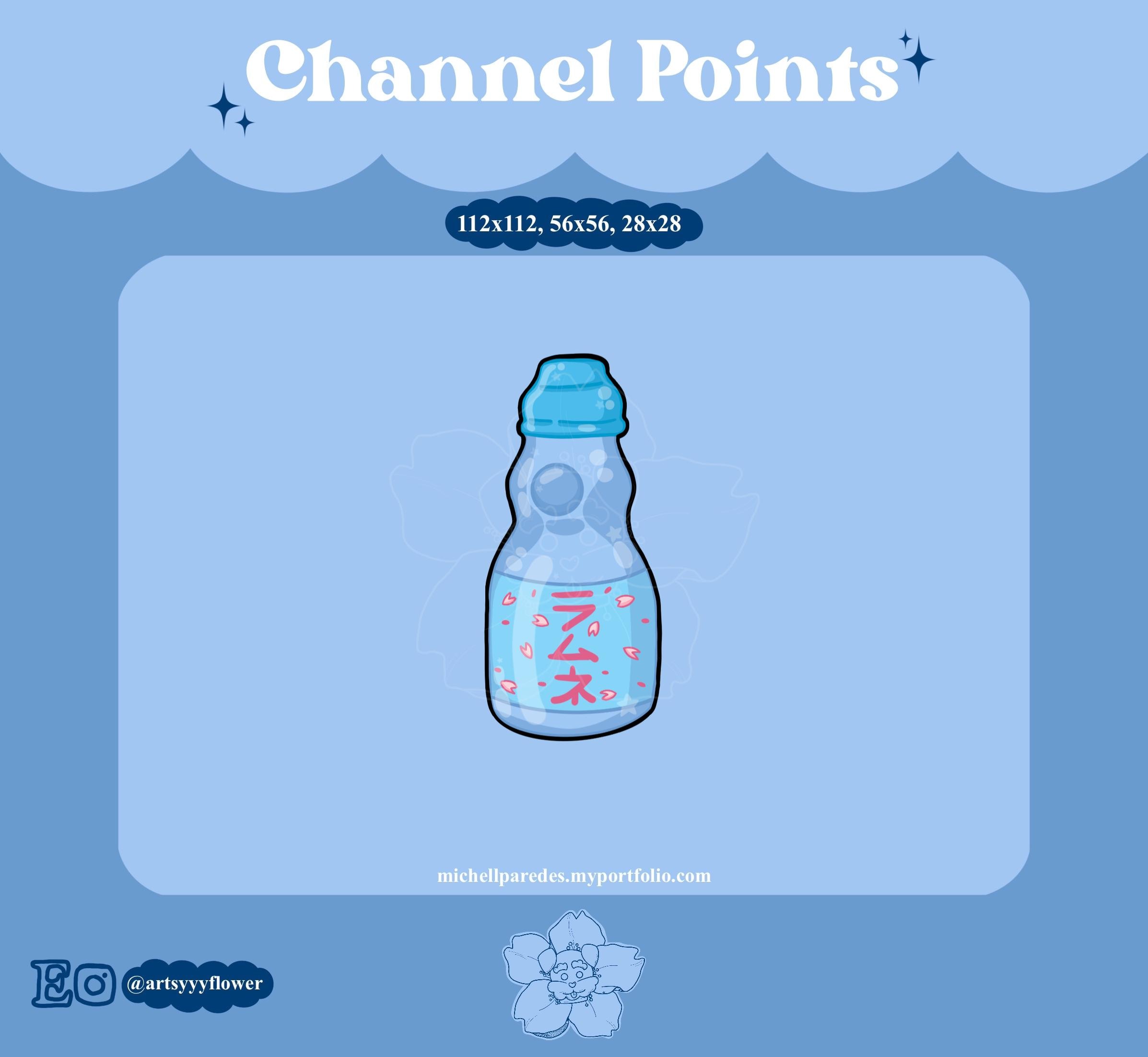 Ramune Sakura Bottle | Emote | Channel Point | Badge | for Twitch, Youtube, Discord | Streamer ...