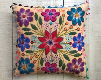 Peruvian Embroidered Belt Floral IVORY Natural Organic Dyes - Etsy