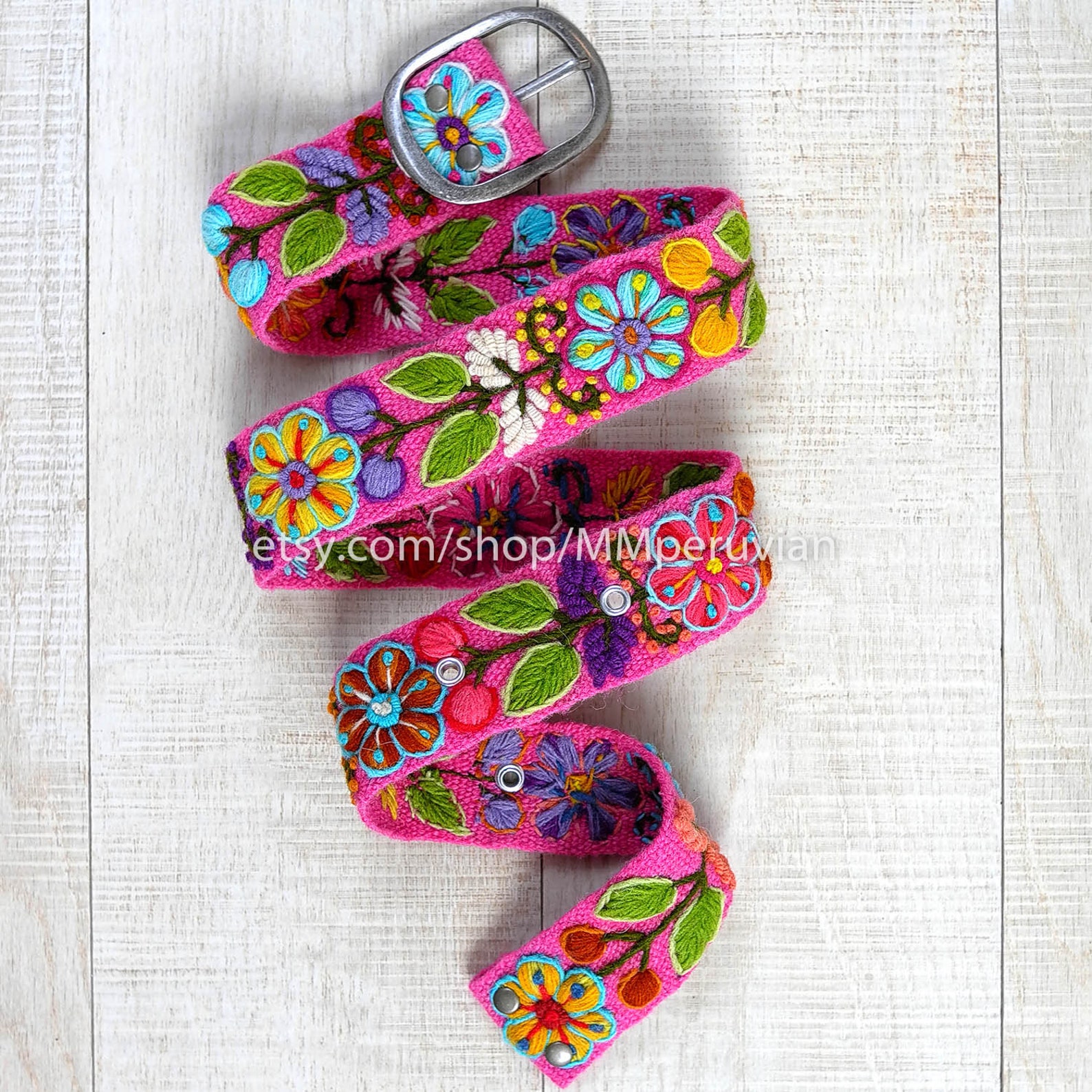 Embroidered Belt Floral Colorful Wool Embroidered Belts - Etsy