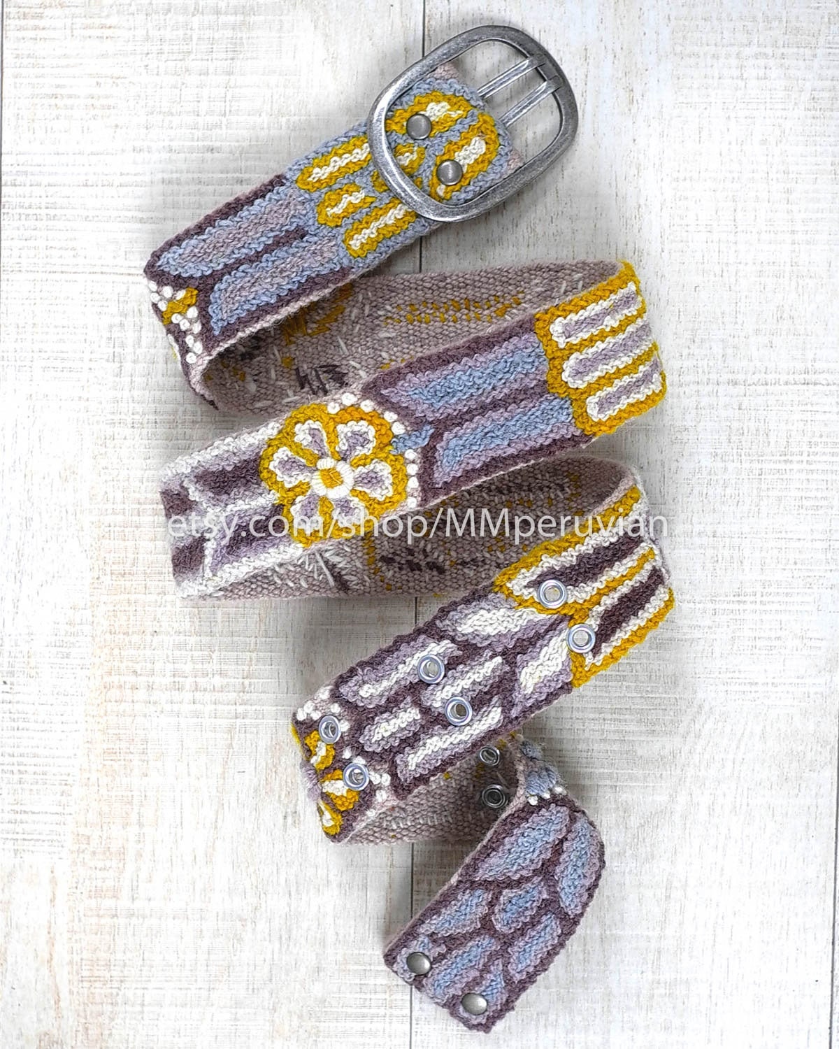 Hand Embroidered Belt Floral, Wool Embroidered Belts, Floral Ethnic ...
