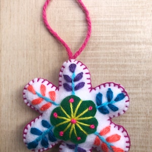 Embroidered Wool - Christmas Decorations - Multicolor - Handmade in ...