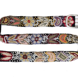Embroidered Belt Floral Natural Organic Dyes, Peuvian Belts, Belt ...