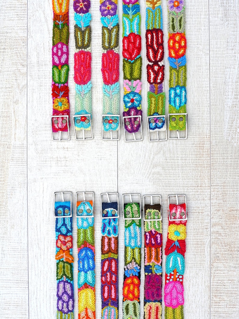 Woven Embroidered Belt Floral - Women Belt Embroidered Belt, Floral ...