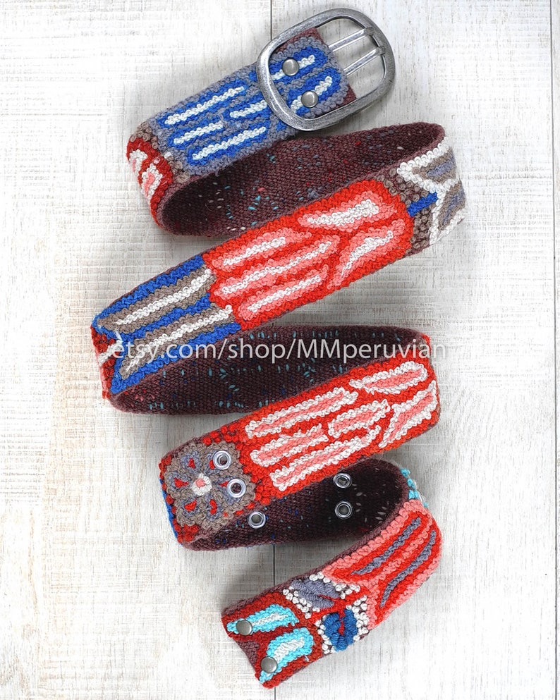 Hand Embroidered Belt Floral Gray Wool Embroidered Belts | Etsy