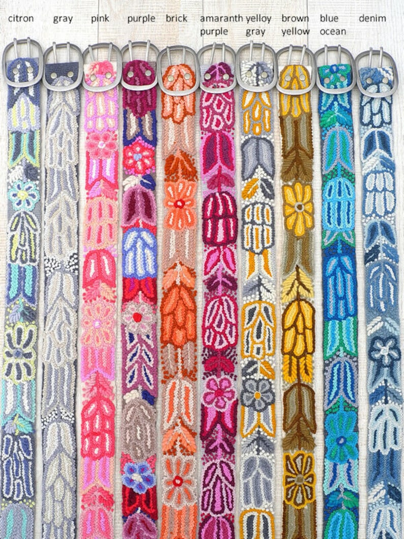 Lot of 50 Embroidered Belt Floral Colorful Wholesale Belt - Etsy