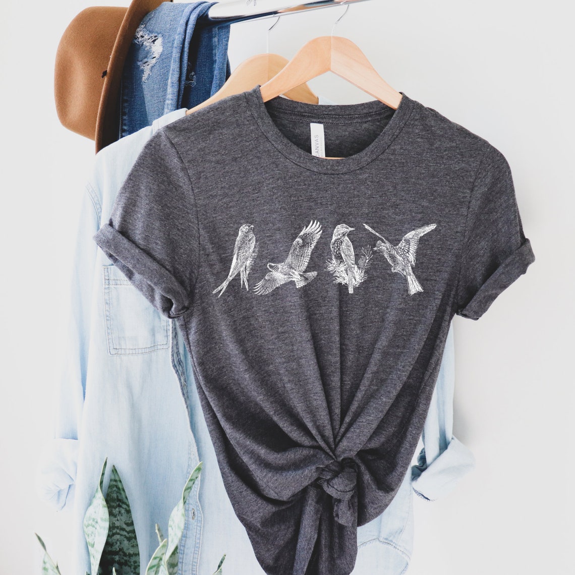 Bird T-shirt Birds in a Bird Graphic Womens Shirt Graphic - Etsy UK