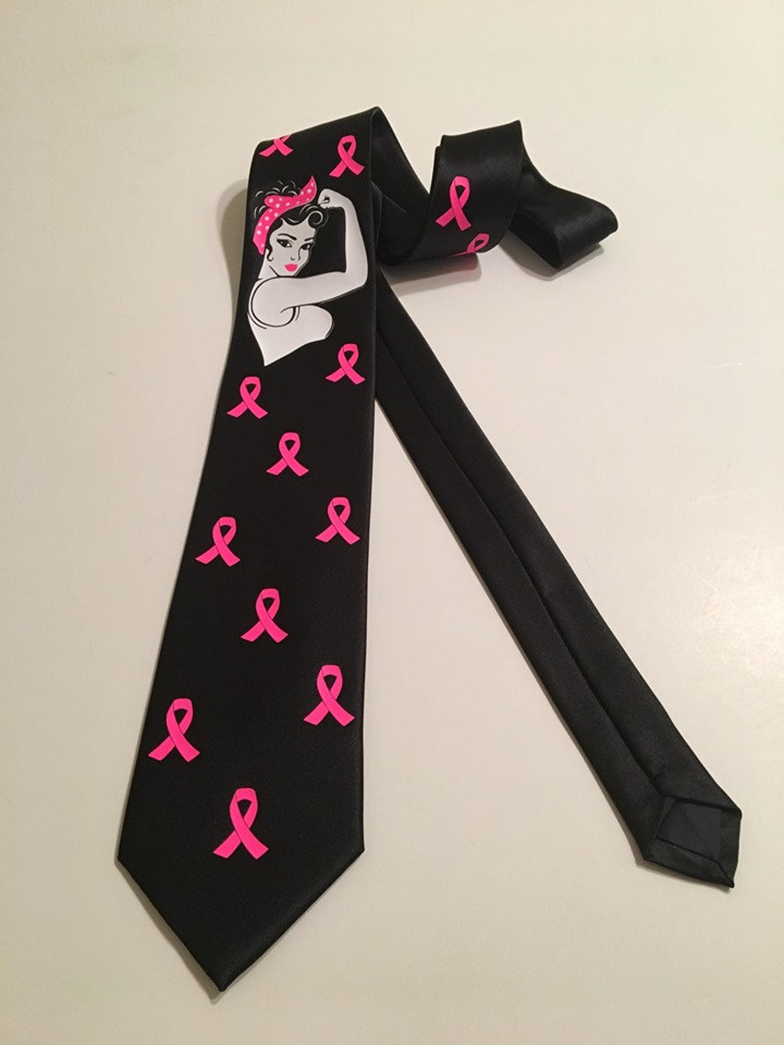Pink Ribbon Neckties - Etsy