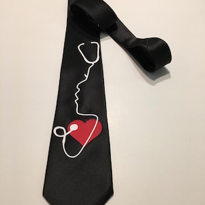 Nurse Necktie, Doctor, Fun, Great Tie, Stethoscope, Heart, Medicine Tie ...