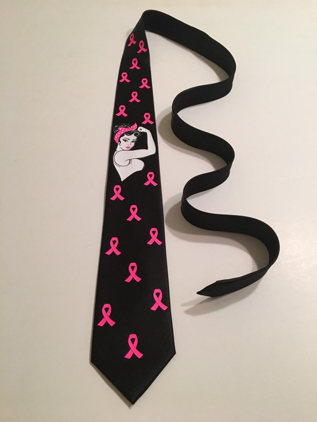Pink Ribbon Neckties - Etsy