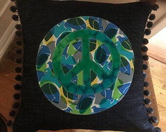 Peace Sign Pillow - Etsy