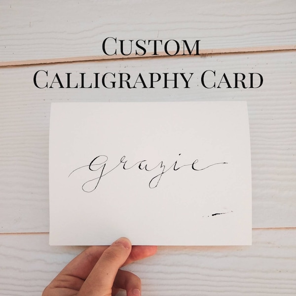 Calligraphy Card - Etsy