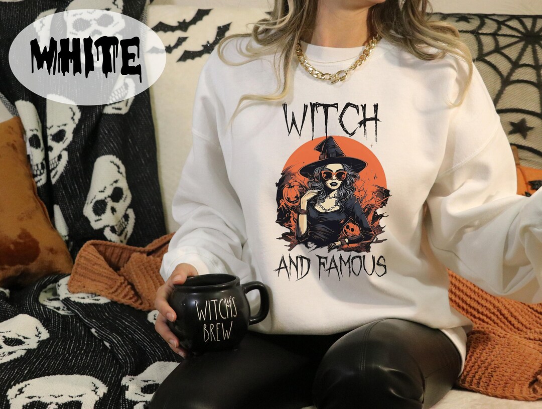 Halloween Witch Themed Sweatshirt for Halloween Party, Unisex Witch and ...