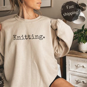 Knitting sweatshirt store