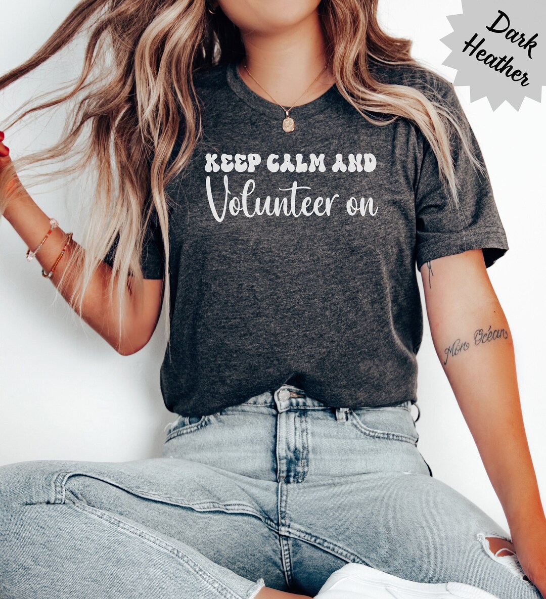 Keep Calm and Volunteer on T-shirt, Volunteer Tee, Volunteering Gift ...