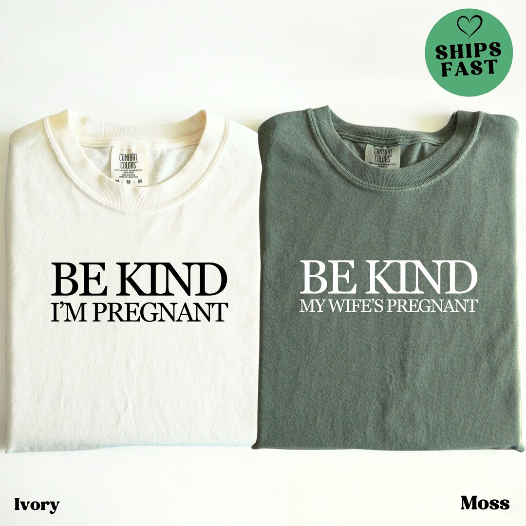 Funny Matching Pregnancy Announcement Shirts, Couples Pregnancy Reveal ...