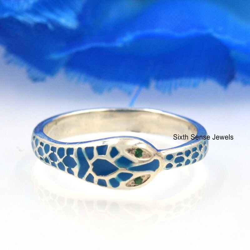 Enamel Snake Ring - Etsy