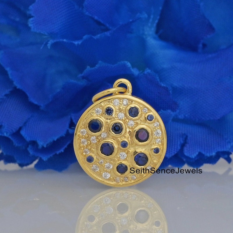 Gold Disc Pendant - Etsy