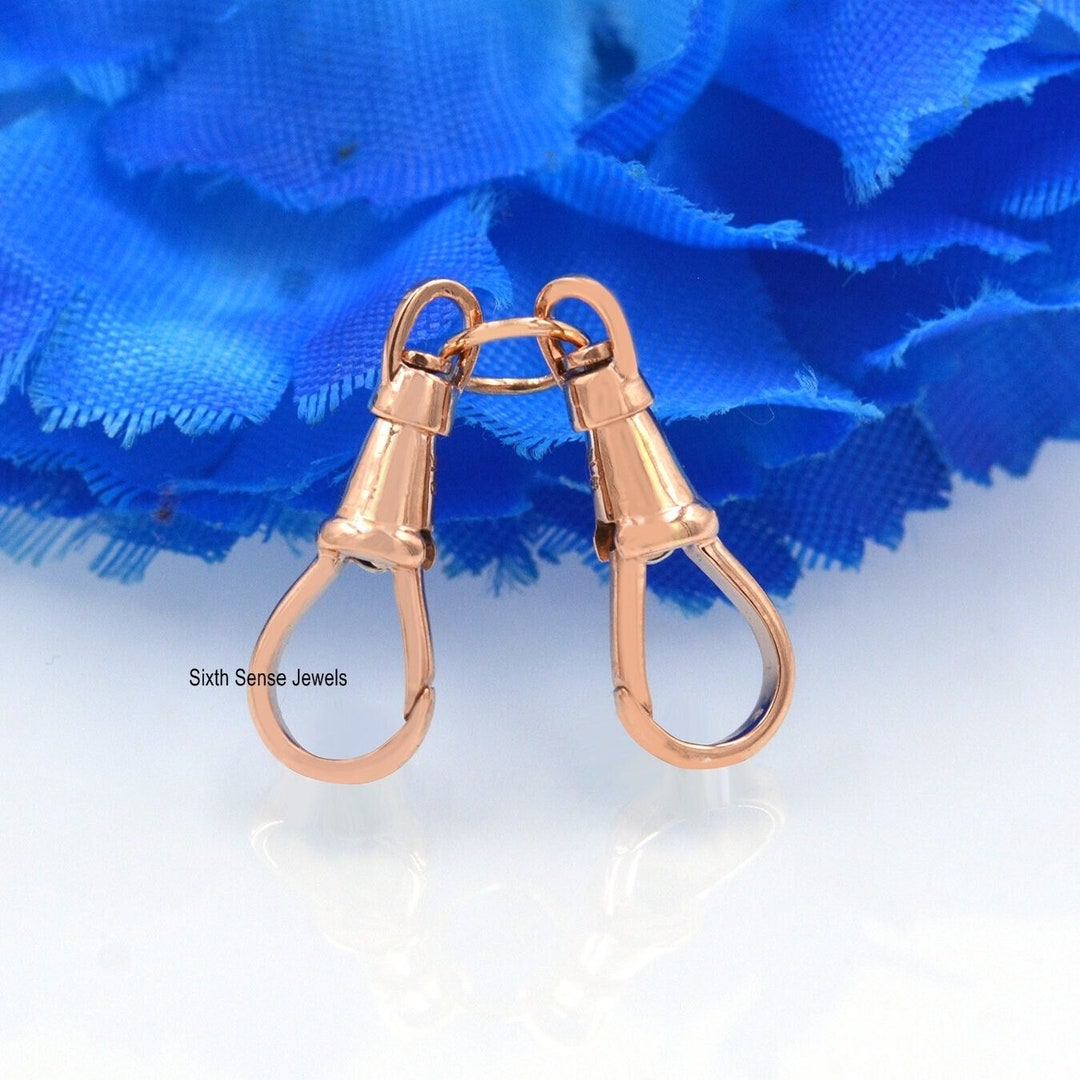 14k Solid Gold Swivel Push Lock, 14k Gold Swivel Jewelry, Gold Swivel Push Lock, Pendant Lock ...