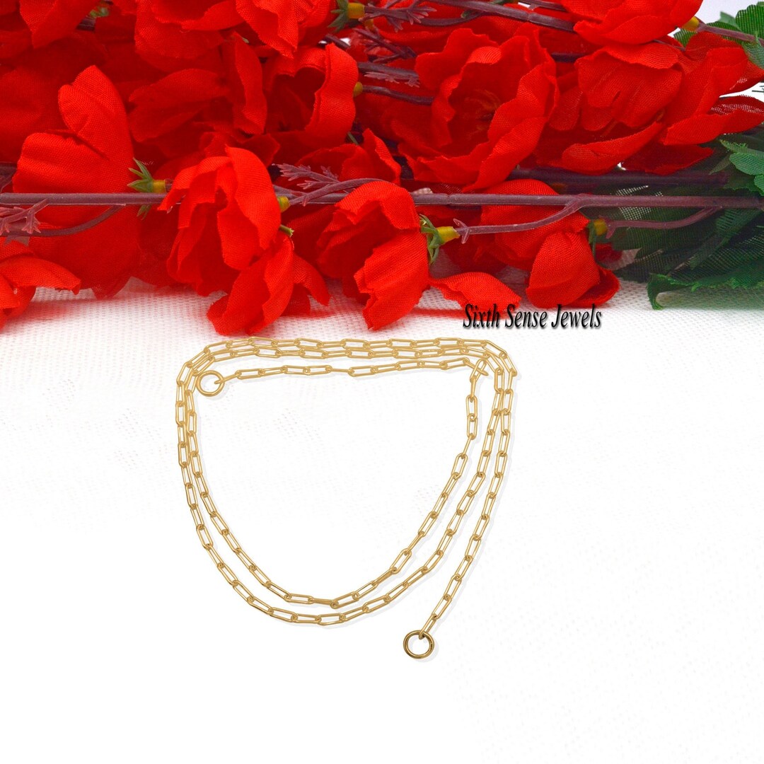 925 Silver Paperclip Chain Necklace, Square Paperclip Necklace ...