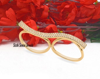 Double Finger Ring - Etsy