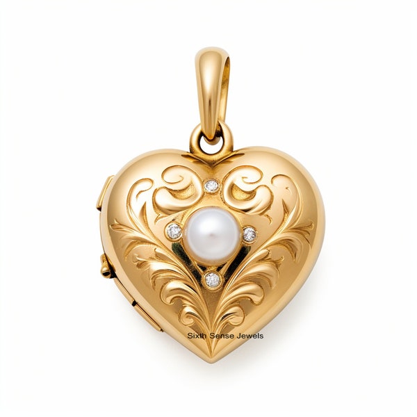 Gold Heart Locket - Etsy