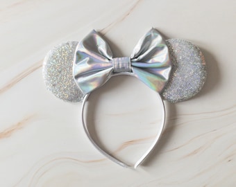 Mickey Silver Ears - Etsy