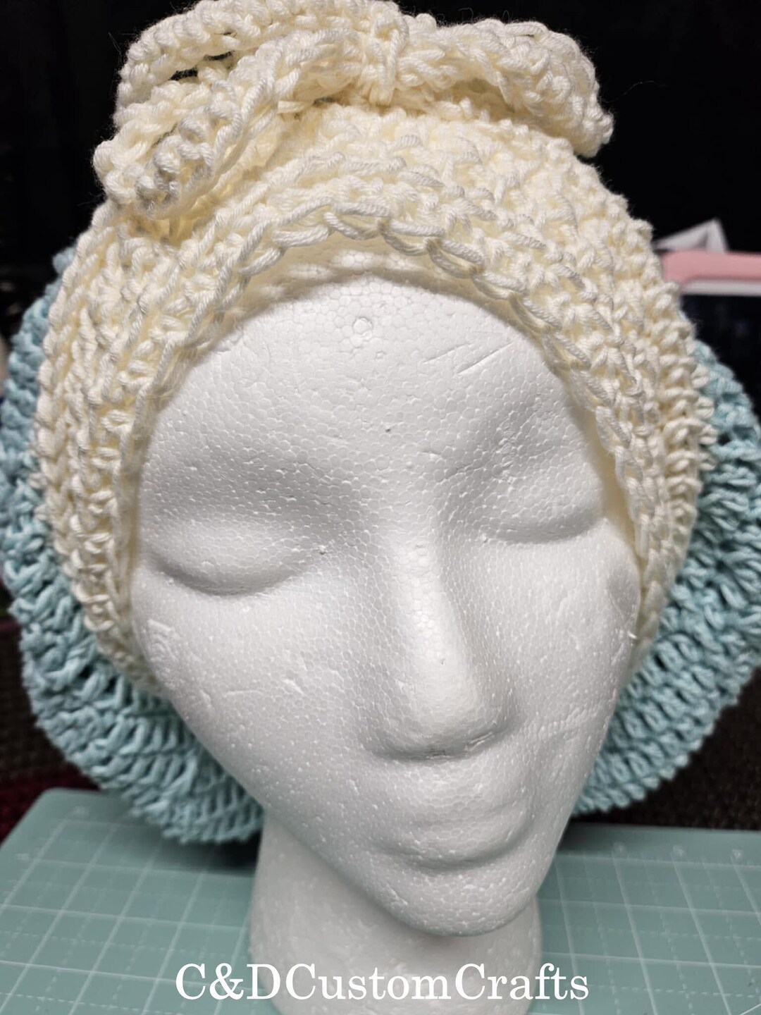 Crochet Cotton Bed Bonnet, Sleep Cap - Etsy