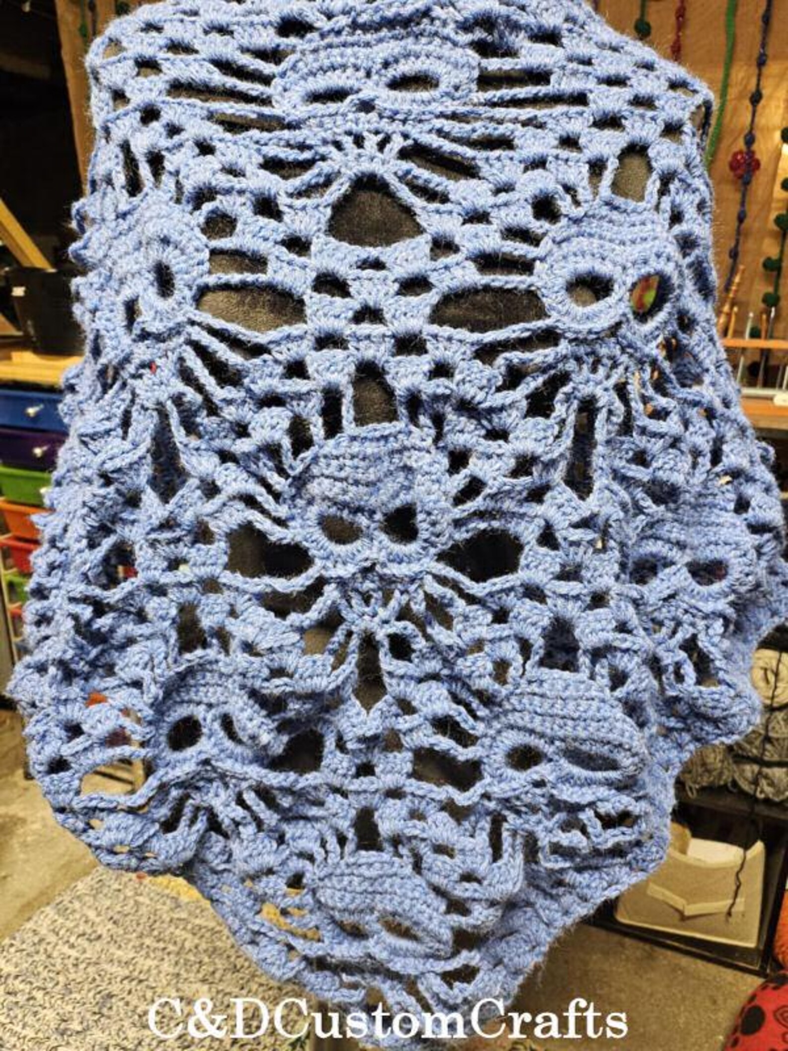 Lost Soul Skull Wrap Shawl Crochet Handmade Gothic Halloween - Etsy