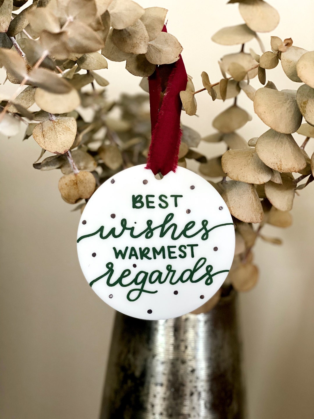 Best Wishes Warmest Regards Ornament | Christmas Ornament | Christmas ...