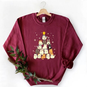 Cats Christmas Sweater Ugly Tacky Christmas Party Top Cat - Etsy