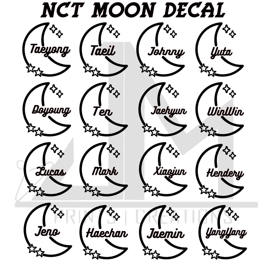 NCT Moon Holographic Decal, K-pop Stickers - Etsy