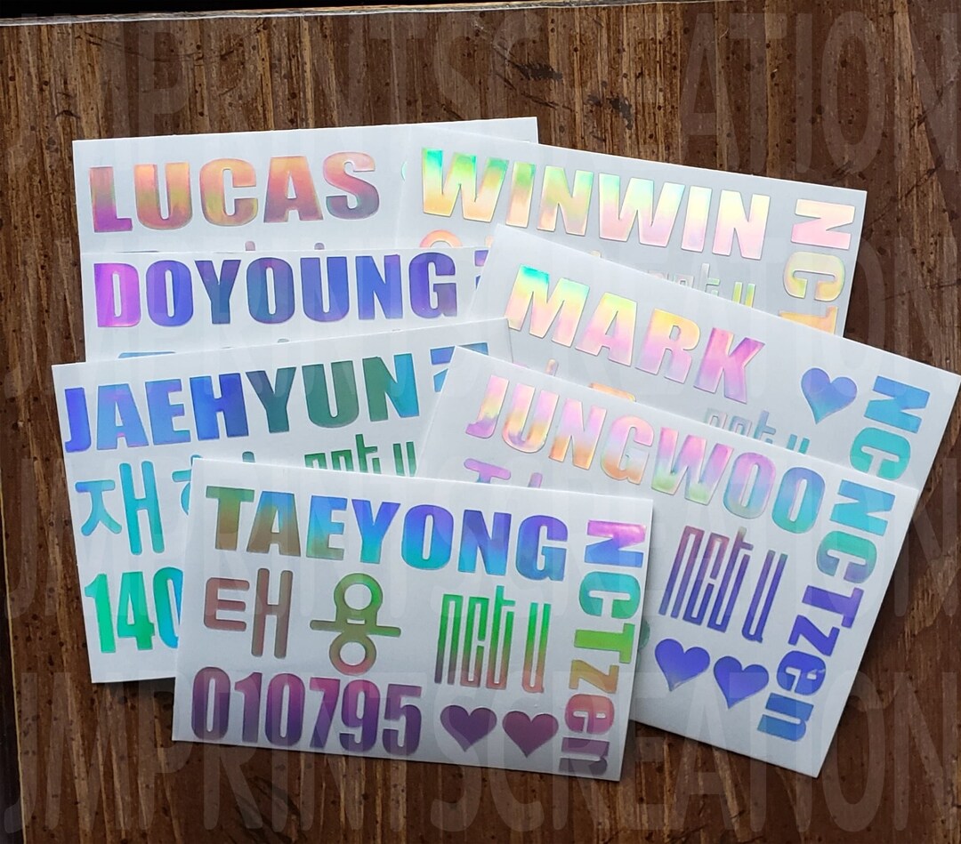 NCT U Bias Lightstick Sticker Set, Nct Decals, Nct Bias Set - Etsy