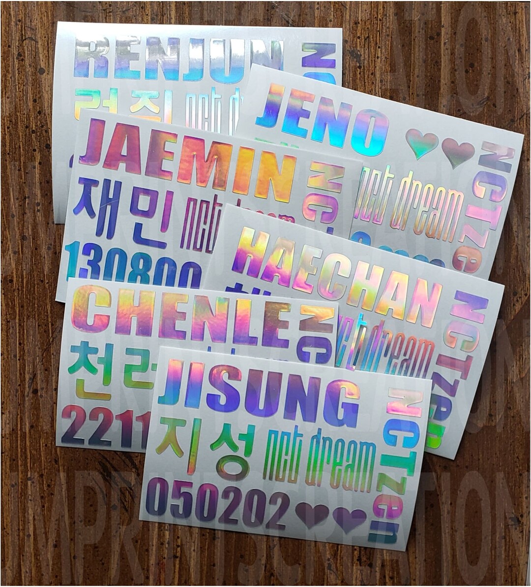 NCT Dream, Holographic Sticker Set, K-pop Decals - Etsy