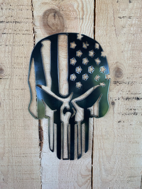 Punisher Skull Stars and Strips | Etsy