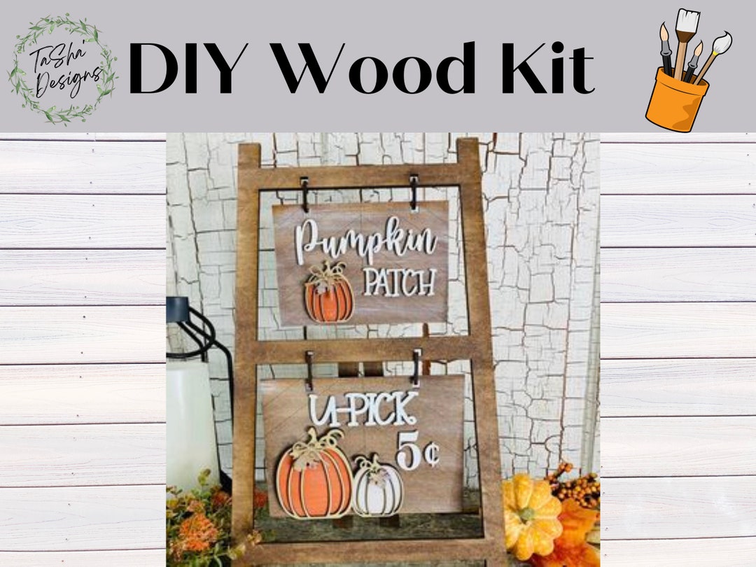DIY Easel With Fall Sign Inserts Unfinished Wood Blanks DIY - Etsy