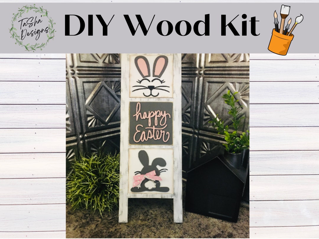 DIY Interchangeable Ladder With Easter Wood Cutout Sign - Etsy