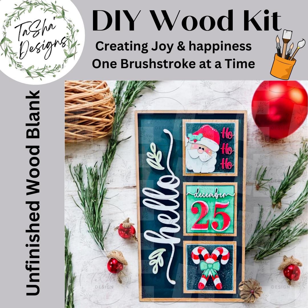 DIY Interchangeable Christmas Inserts, DIY Square Signs, DIY Santa ...