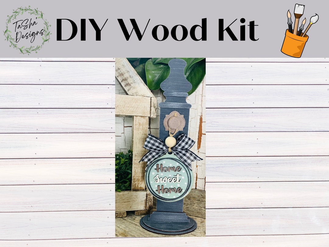 DIY Mini Sign Holder & Home Sweet Ornament Sign Mini Post - Etsy