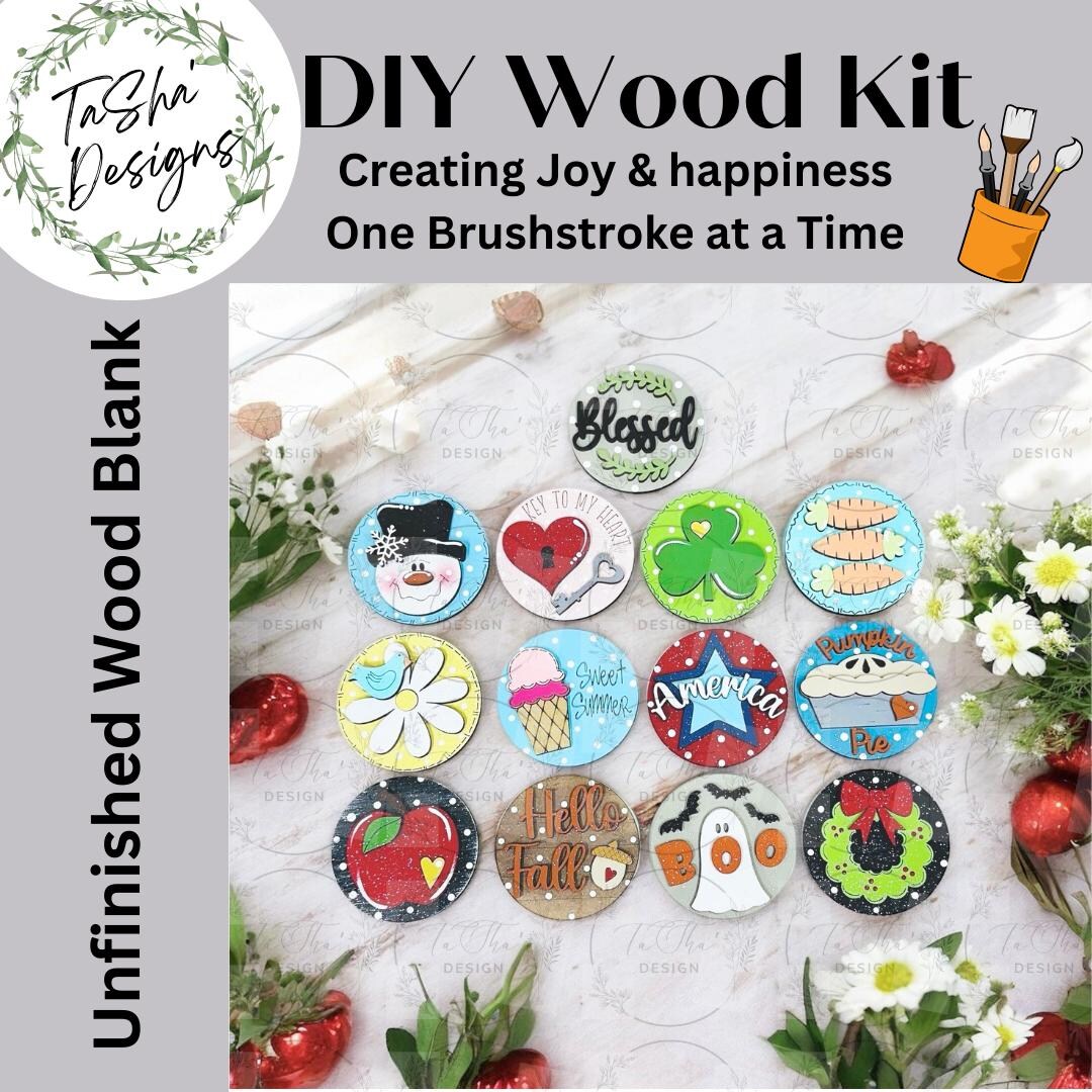 DIY Interchangeable Signs I 3" Round Inserts I DIY Seasonal Inserts I ...